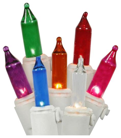 Multicolor Led Mini Christmas Lights White Wire Contemporary