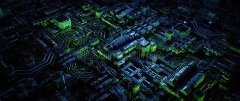 Abstract Futuristic Circuitry Stock Illustration Illustration Of Virtual Cyber 339908253