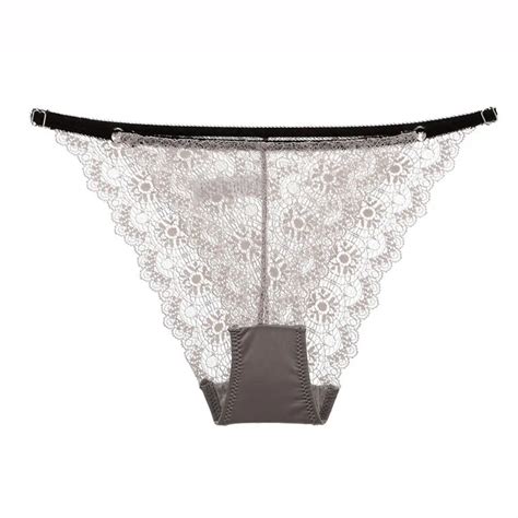 Кружевные трусики женские с низкой талией трусы Прозрачное нижнее белье