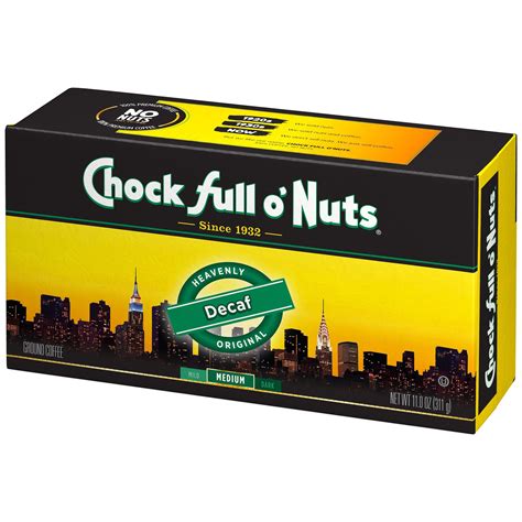 Chock Full Onuts Original Decaf Ground Coffee Medium Roast Full