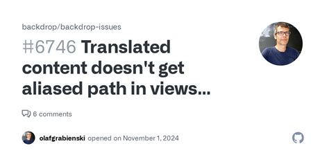 Translated Content Doesnt Get Aliased Path In Views Path · Issue 6746 · Backdropbackdrop