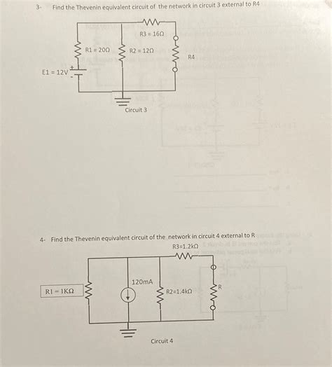 Solved 3 ﻿find The Thevenin Equivalent Circuit Of The