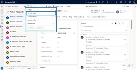 Manage Records And Associated Activities On A Page Using Focused View