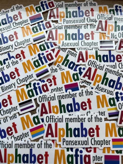 Alphabet Mafia Sticker Lgbtq Stickers Pride Stickers Water Bottle