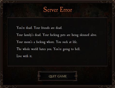 Backend Error It Could Be Worse R Vermintide