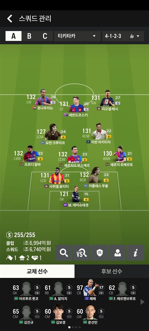 바르샤 스쿼드 추천 Ea Fc 온라인 에펨코리아