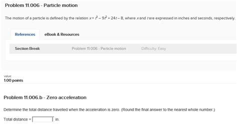 solved the motion of a particle is defined by the relation
