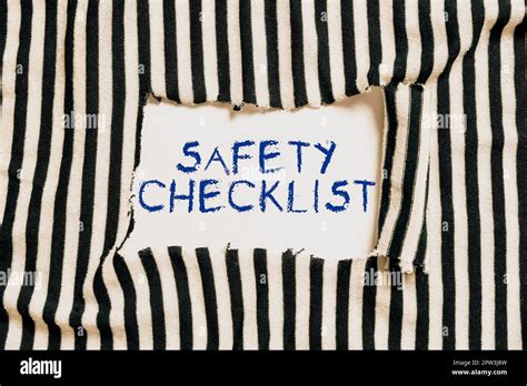 Text Showing Inspiration Safety Checklist Business Idea List Of Items You Need To Verify Check