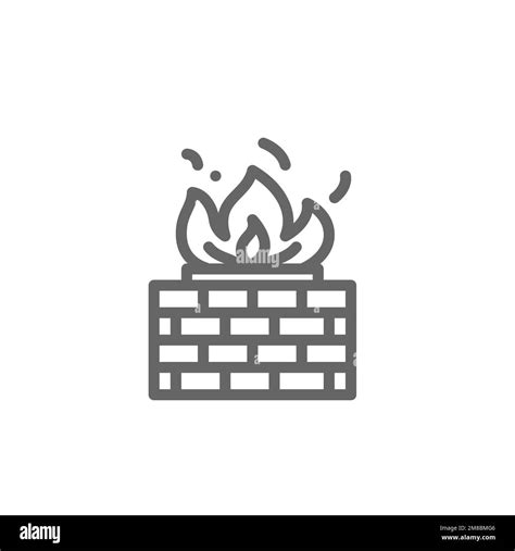 Kitchen Line Icon Graphic Resource Template Vector Illustration Stock