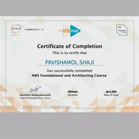 Pavishamol Shaji On Linkedin Aws Awscloud Ethnus Asap Codemithra