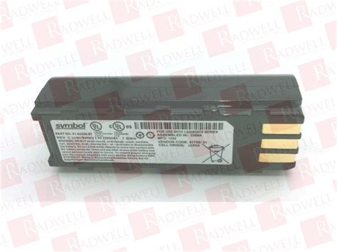 21 62606 01 Battery By Symbol Technologies