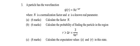 solved a particle has the wavefunctionψ r ne arwhere n ﻿is