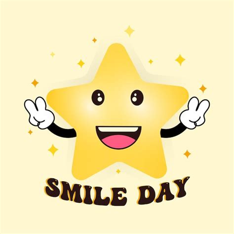 Premium Vector World Smile Day Event Celebration Background With