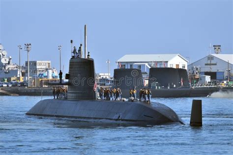 Japan Maritime Self Defense Force Oyashio Class Submarine Stock Image