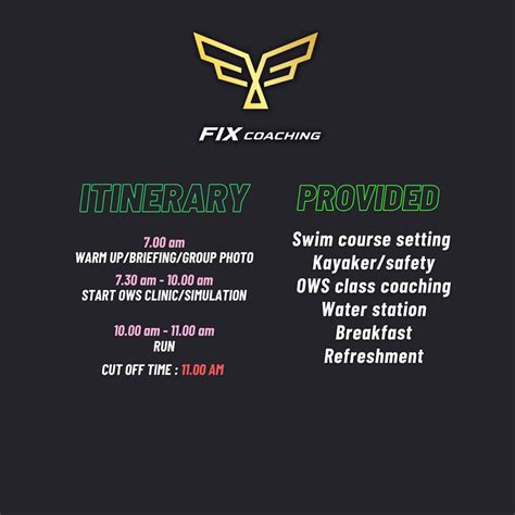 Fix Coaching KAHF Open Water Swim Simulation Running Session RaceXasia