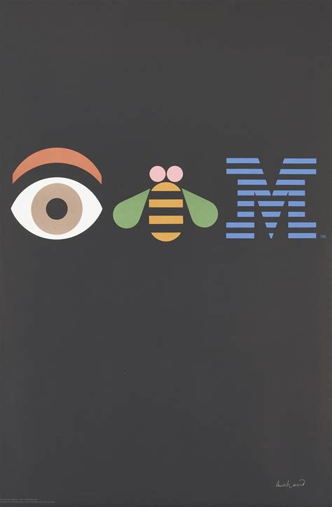 Lot Paul Rand IBM Rebus Poster Case Auctions