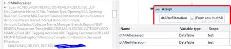 The Source Contains No Datarows In Assign Activities Uipath