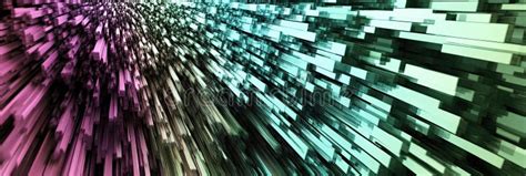 Dynamic Glitch Art Composition Showcasing Horizontal Lines In Vibrant Colors And Digital