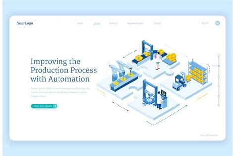 Production Process Automation A Technology Illustration By Art PVP Market Isometric Web