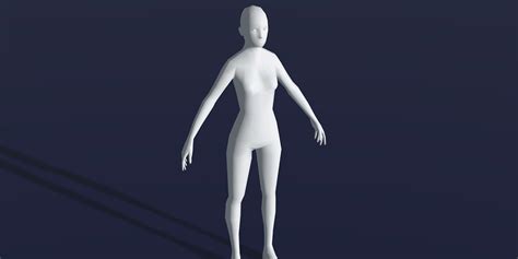 Female Body Base Mesh 28 Animations 3d Model 1k Polygons Blender Market