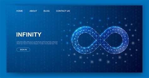 무한대 3d 다각형 웹 사이트 템플릿 영원히 디자인 일러스트 개념 홈페이지 프로모션 배너 디자인에 대한 낮은 폴리 무제한 기호