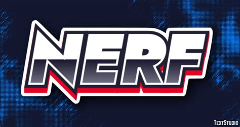 Nerf Text Effect And Logo Design Brand