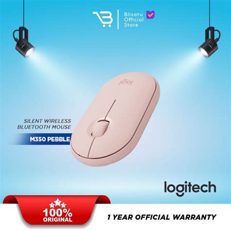 Jual Logitech M350 Pebble Mouse Wireless Bluetooth Slim Silent Logitech