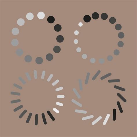 Premium Vector Round Icons Loading Process Progress Bar Load