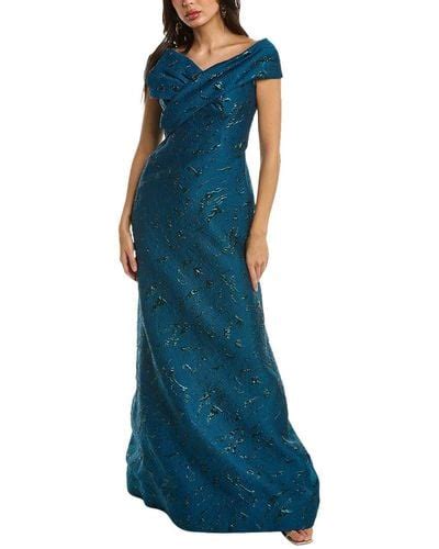 Blue Teri Jon Dresses For Women Lyst