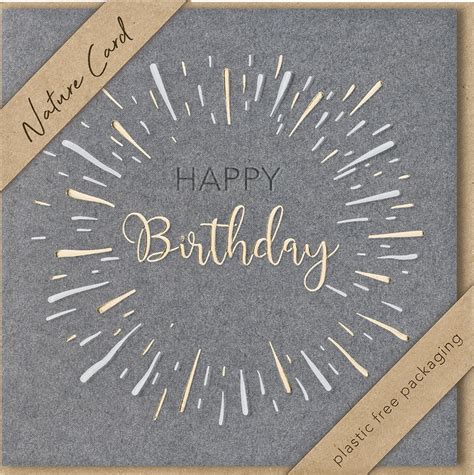Geburtstag Nature Cards unverpackt Glückwunschkarte im Format