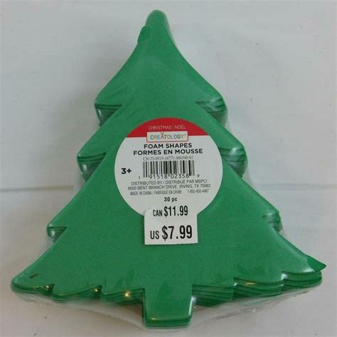 Creatology Foam Craft Shapes New Christmas Tree 30 Pc Creatology