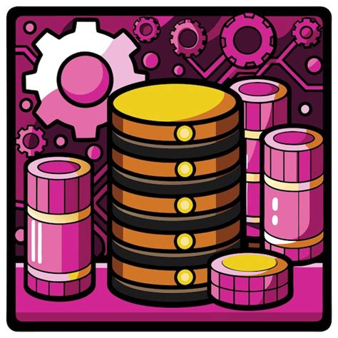 Technology Concept Flat Vector Style Illustration Featuring Database