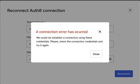 New Feature Auth0 Forms Reconnect Auth0 Connection Error Auth0 Community