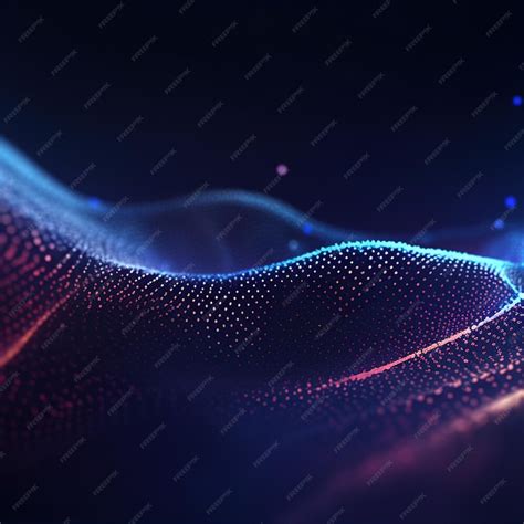 Premium Ai Image Energy Of Fractal Realms Abstract Waving Particle Technology Background