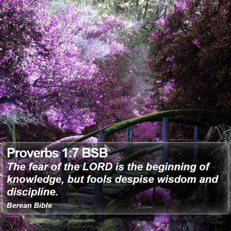 Proverbs 1 7 Bsb Christian Images