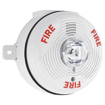 System Sensor SCWK Strobe White Outdoor Weatherproof FireAlarm Com