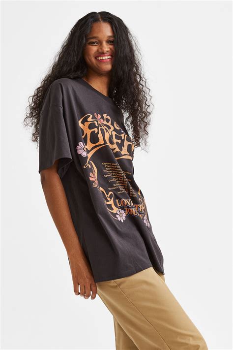 Oversized Printed T Shirt