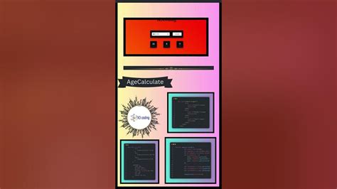 Age Calculator Using Html Css And Javascript K3codingsorts Coding Youtube