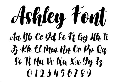 Ashley Font Handwritten Script Font Cricut Fonts Calligraphy Modern Font Fonts For Cricut