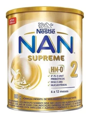 Fórmula infantil em pó Nestlé Nan Supreme 2 en lata de 6 de 800g - 6 a ...