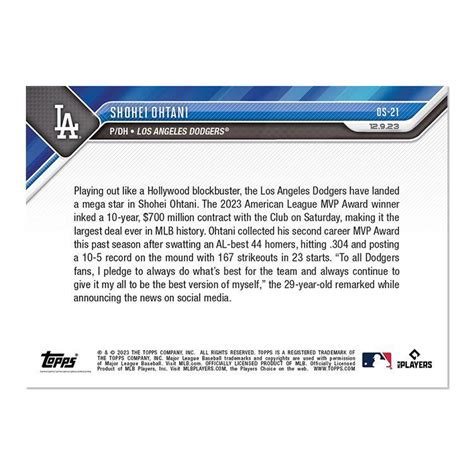 Yahooオークション 限定品 大谷翔平 Topps Now カード 直筆サイン無