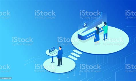 보고서 디자인을 위한 인포 그래픽 템플릿입니다 금융 분석 회사 방문 페이지 비즈니스 아이소메트릭 개념입니다 재무 통계 비즈니스