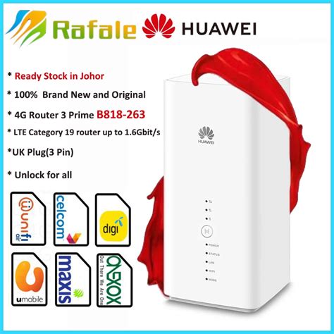 Ready Stock Huawei B818 Router 4g Router 3 Prime Lte Cat19 Router B818