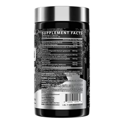 Nutrex T Up Max Soporte Testosterona 60 Capsulas One Last Rep