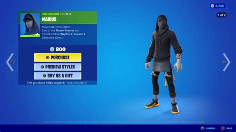 Fortnite Item Shop New Marius Skin May 16 2021 Youtube