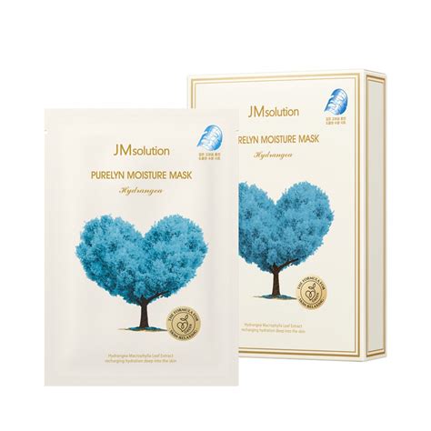 JM Solution Увлажняющая тканевая маска "Гортензия" (голубая) Purelyn ...