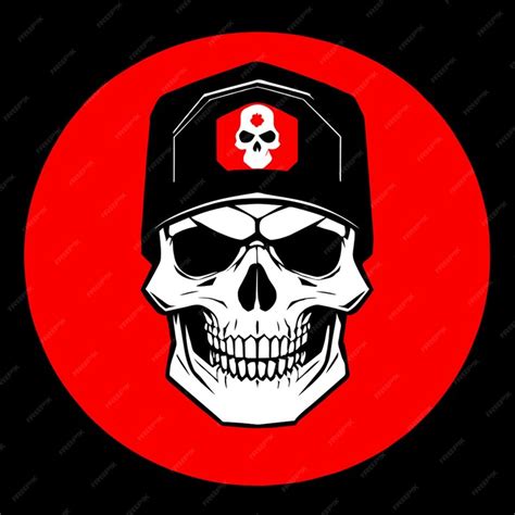 Skull Cod Ghost Red Skull Console Vector Illustration Premium Ai