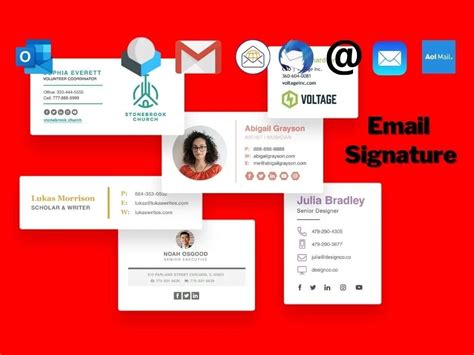 Html Email Signature Design Gmail Signatures Clickable Signature Upwork