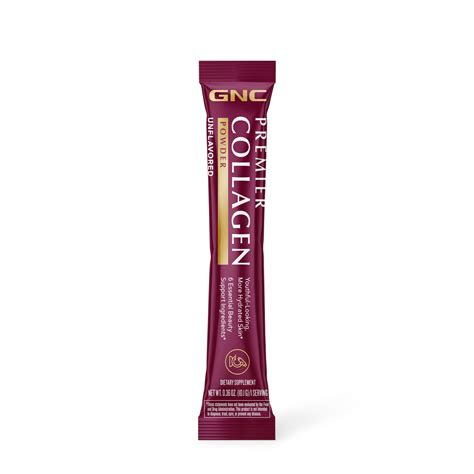 Gnc Premier Collagen Powder Unflavored 20 Stick Packs Gnc