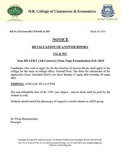 Sem Atkt Iii Ug And Pg Non Nep Revaluation Notice Feb 2025 Pdf